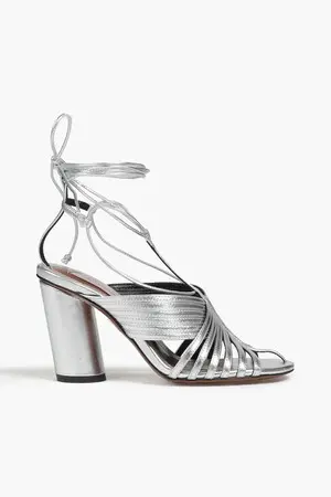 Zimmermann Laceup Metallic Leather Sandals