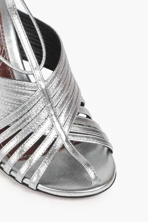 Zimmermann Laceup Metallic Leather Sandals