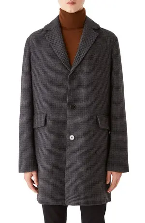 FRANK AND OAK Lawrence Herringbone Wool Blend Topcoat