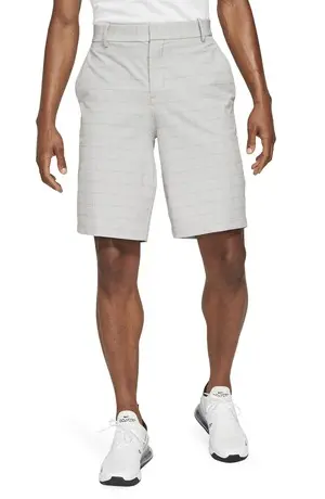 Nike Dri-fit Plaid Golf Shorts In Dust/photon Dust/dust