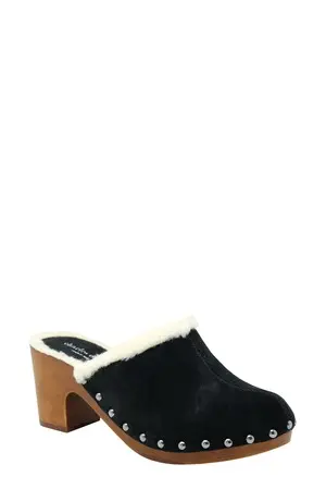 CHARLES DAVID Livid Faux Shearling Clog