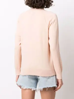 BARRIE V-neck Cashmere Cardigan - Orange