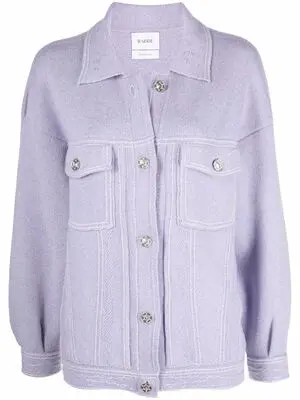 BARRIE Oversized Cashmere-cotton Blend Jacket