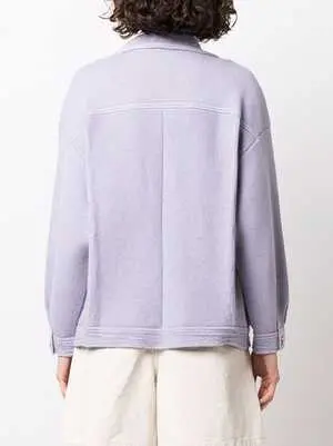 BARRIE Oversized Cashmere-cotton Blend Jacket