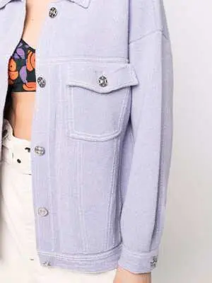 BARRIE Oversized Cashmere-cotton Blend Jacket