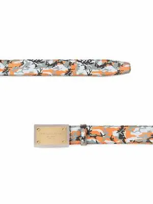 Dolce & Gabbana Camouflage-print Leather Belt