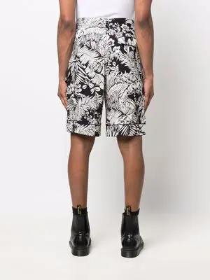 Palm Angels Parrot-print Track Shorts - Black