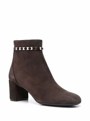 FERRAGAMO Ghila Suede Ankle Boots - Brown