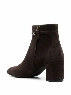 FERRAGAMO Ghila Suede Ankle Boots - Brown