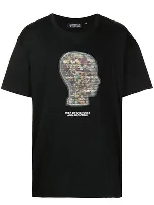 MOSTLY HEARD RARELY SEEN Graphic-print Stretch-cotton T-shirt - Black