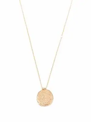 Maje Zodiac Medal Necklace - Gold