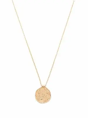 Maje Zodiac Medal Necklace - Gold