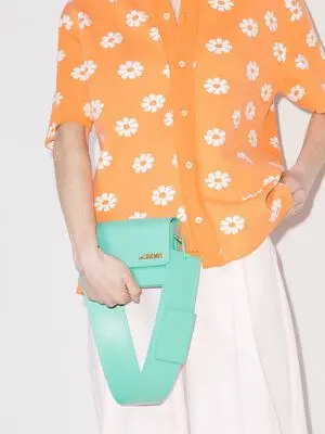 Jacquemus Le Carinu Leather Shoulder Bag - Green