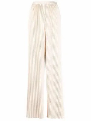 Fabiana Filippi Straight-leg Plissé Trousers - Neutrals