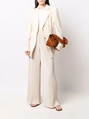 Fabiana Filippi Straight-leg Plissé Trousers - Neutrals
