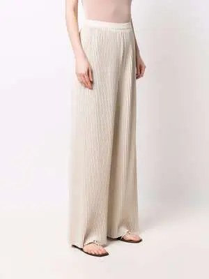 Fabiana Filippi Straight-leg Plissé Trousers - Neutrals