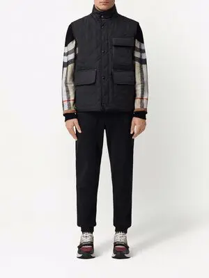 Burberry Diamond-quilted Gilet With Vintage Check Lining
