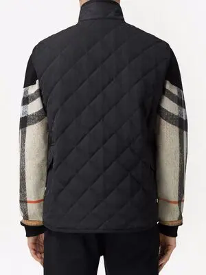 Burberry Diamond-quilted Gilet With Vintage Check Lining