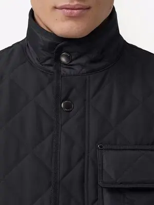 Burberry Diamond-quilted Gilet With Vintage Check Lining