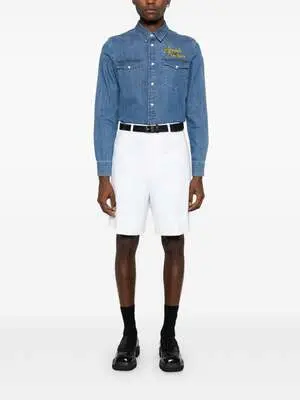 Alexander McQueen Logo-embroidered Denim Shirt