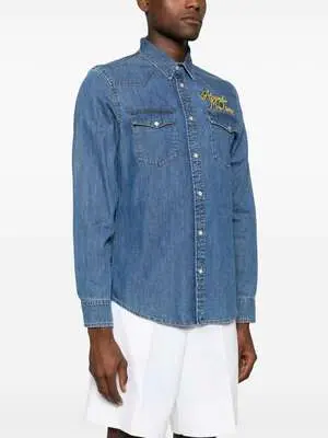 Alexander McQueen Logo-embroidered Denim Shirt