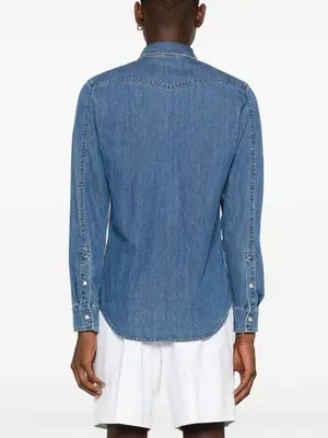 Alexander McQueen Logo-embroidered Denim Shirt