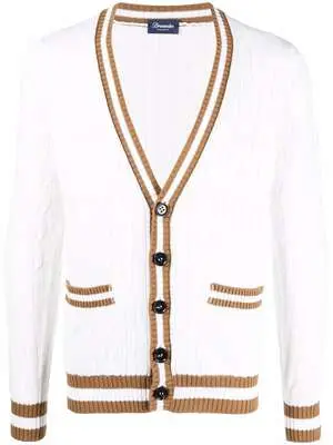 DRUMOHR Cable Knit Cardigan - White