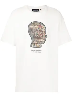 MOSTLY HEARD RARELY SEEN Graphic-print Stretch-cotton T-shirt - White