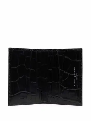 ASPINAL OF LONDON Crocodile-effect Bi-fold Cardholder