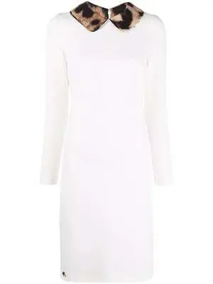 Philipp Plein Leopard-collar Dress