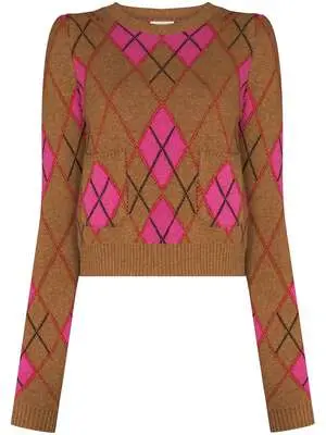 GANNI Harlequin Pattern Jumper