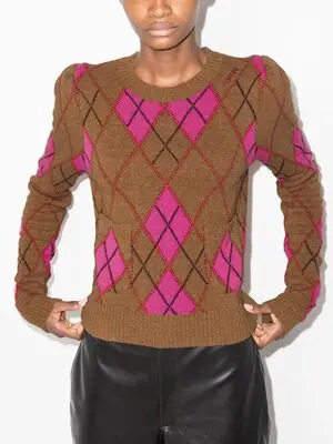 GANNI Harlequin Pattern Jumper