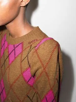 GANNI Harlequin Pattern Jumper