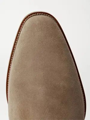 Saint Laurent Wyatt 30 Suede Chelsea Boots - Brown