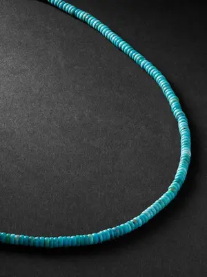 Mateo Gold Turquoise Beaded Necklace