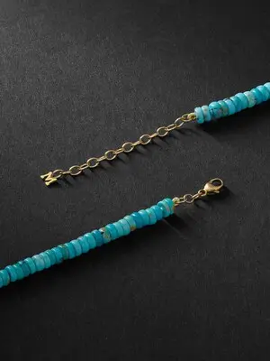 Mateo Gold Turquoise Beaded Necklace