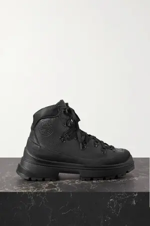 Canada Goose Journey Textured-leather Ankle Boots - Black