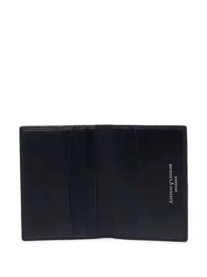 ASPINAL OF LONDON Pebbled-effect Double Fold Wallet - Blue