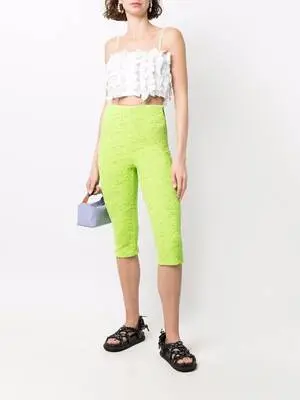MSGM Jersey-knit Cropped Leggings
