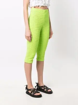 MSGM Jersey-knit Cropped Leggings