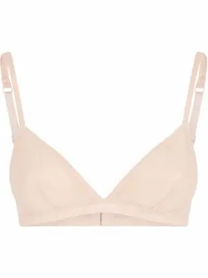 Dolce & Gabbana Dg-logo Triangle Bralette - Neutrals