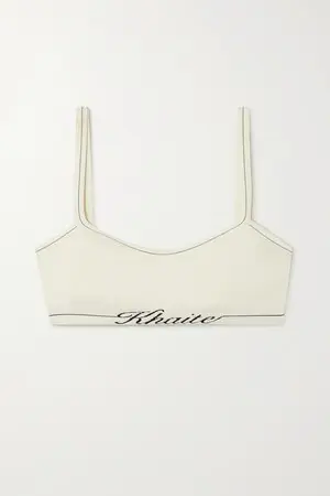 Khaite Carmelo Intarsia Ribbed-knit Bralette - Ivory