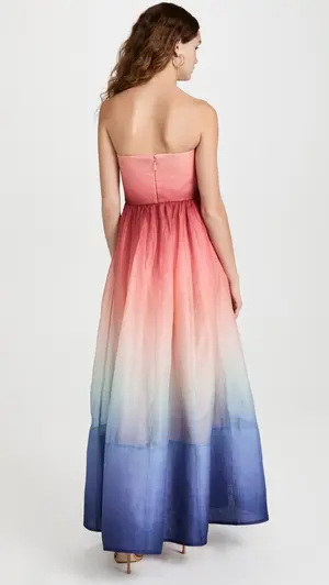 Zimmermann Postcard Strapless Midi Dress