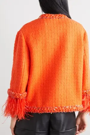 Valentino Garavani Embellished Wool-blend Tweed Jacket