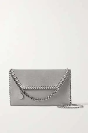 Stella McCartney The Falabella Mini Shoulder Bag Light Gray