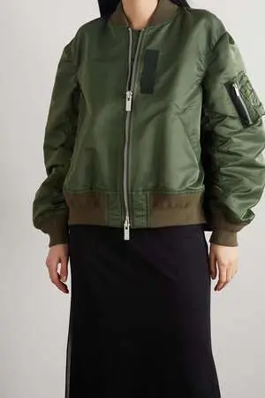 Sacai Shell Bomber Jacket - Army Green