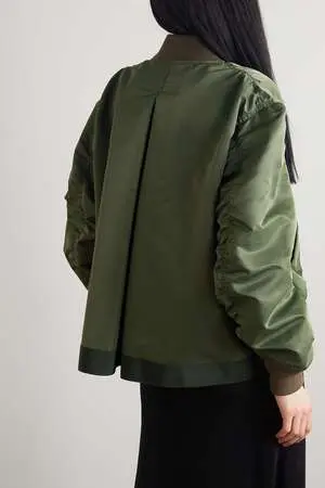 Sacai Shell Bomber Jacket - Army Green