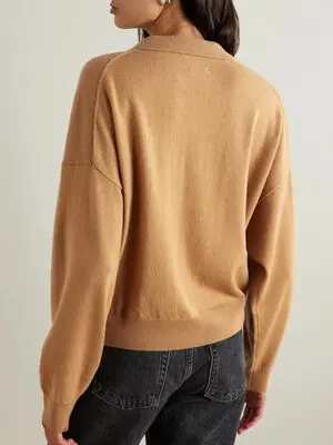 ALLUDE Wool And Cashmere-blend Polo Sweater - Brown