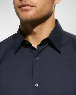 Theory Apos;s Sylvain Tailored-fit Sport Shirt - Eclipse