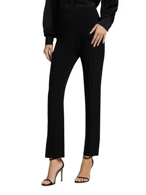 Cinq À Sept Brianne Pintuck Crepe Pants - Black